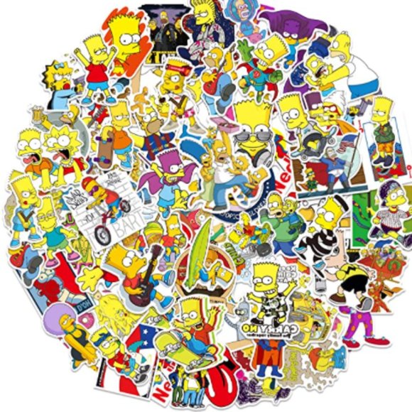 Pauplian | Toys | Nwtsimpsons Vinyl Waterproof Stickers Decals 96 Pcs ...